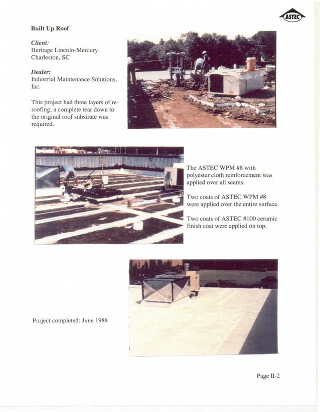 Astec Various Roof Projects | PDF