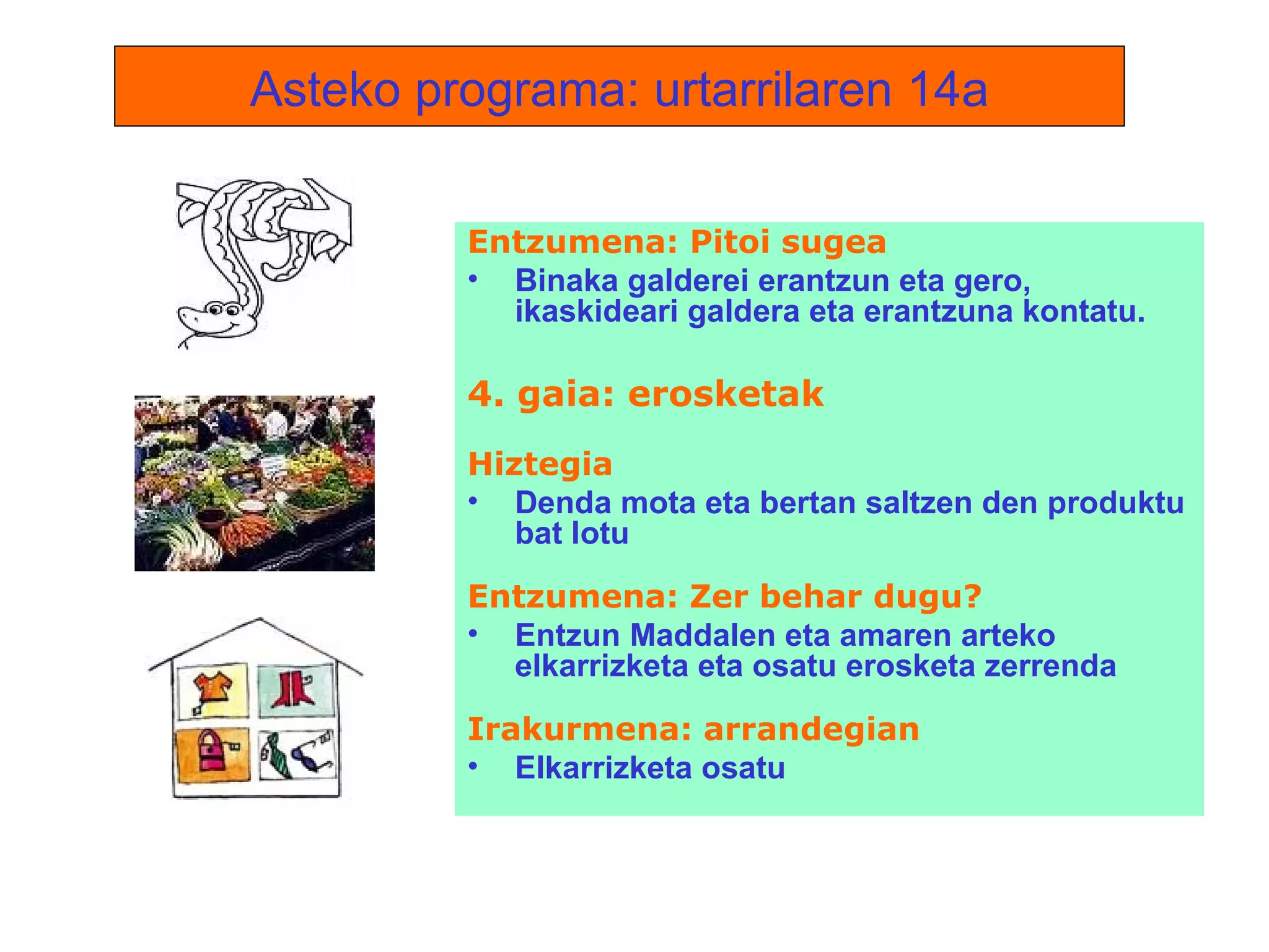 Asteko Programa Urtarrilaren 14a | PPT