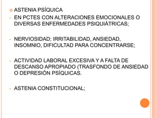 Astenia | PPTX