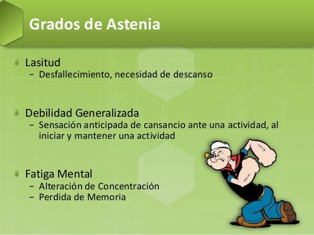 Astenia y adinamia
