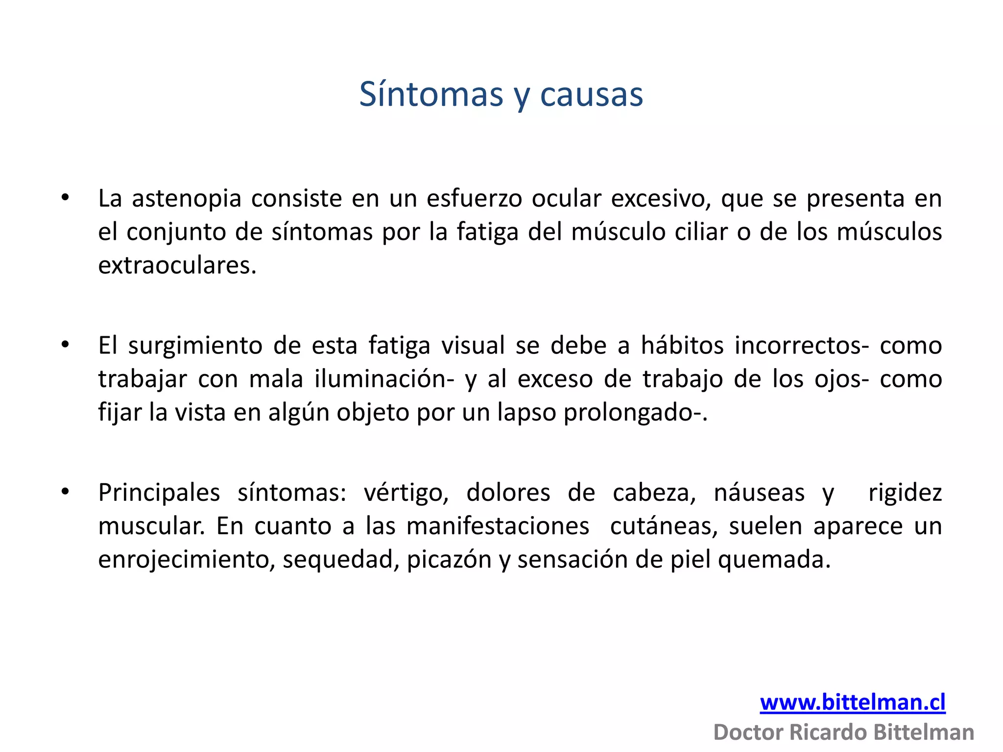 Astenopia o fatiga visual | PPTX