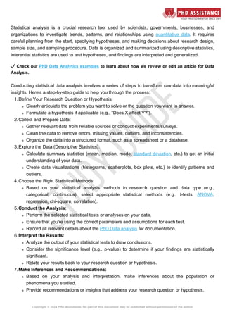 A step-by-step guide for conducting statistical data analysis | PDF