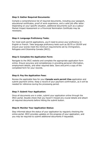 Preparing Your Canadian Work Permit Application: A Step-by-Step Guide ...