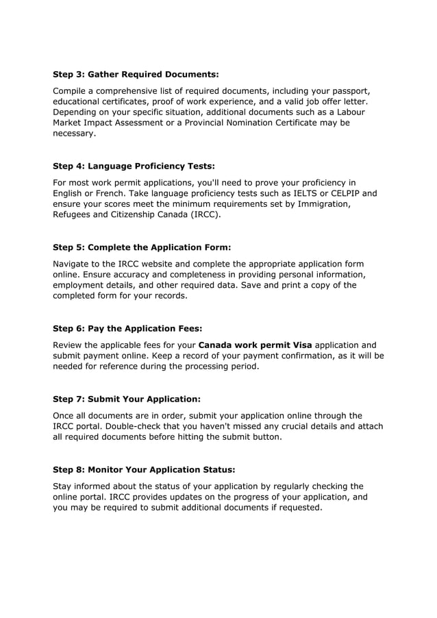 Preparing Your Canadian Work Permit Application: A Step-by-Step Guide ...