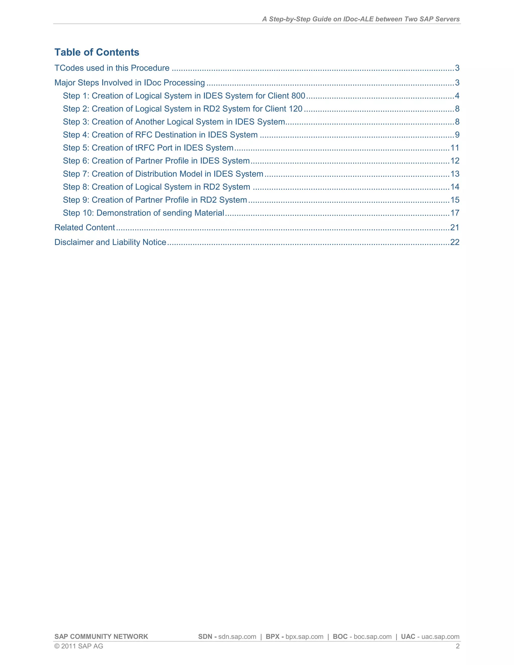 A step by-step guide on i doc-ale between two sap servers | PDF