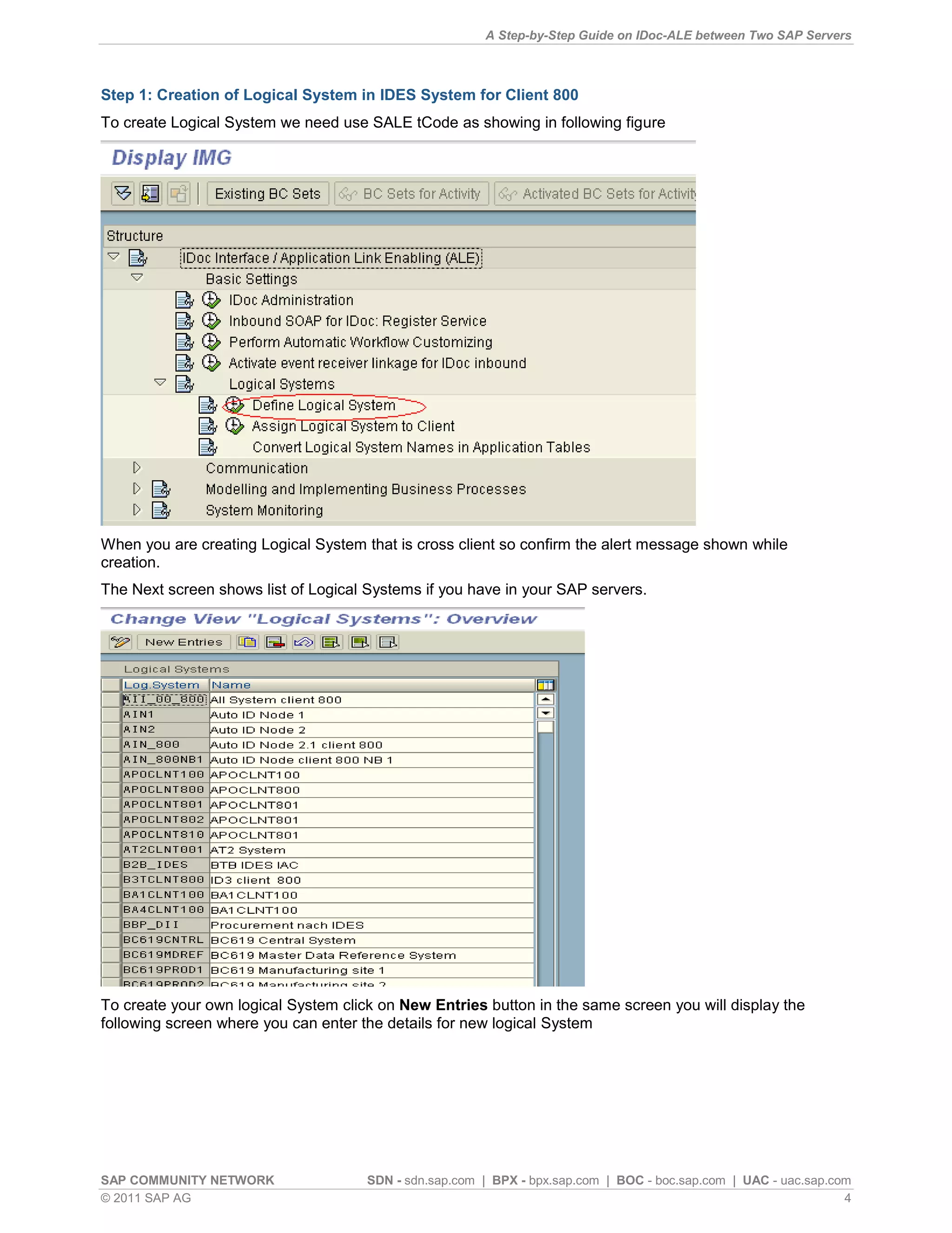 A step by-step guide on i doc-ale between two sap servers | PDF