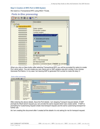 A step by-step guide on i doc-ale between two sap servers | PDF
