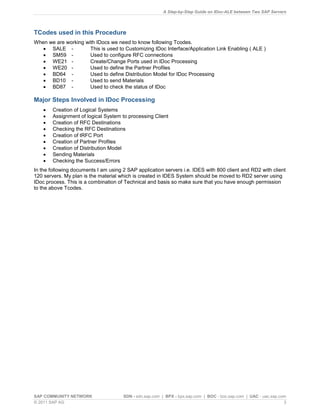A step by-step guide on i doc-ale between two sap servers | PDF