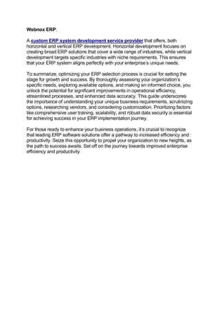 A Step-by-Step Guide to Choosing the Best ERP Software Solution.pdf ...