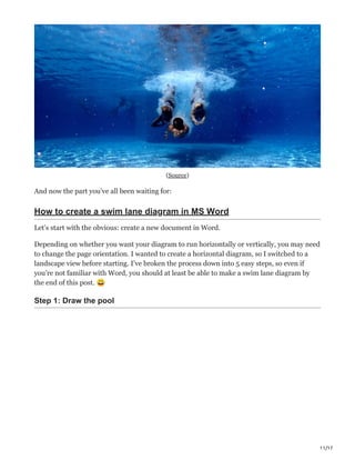 A Step-by-Step Guide to Creating an Effective Swim Lane Diagram | PDF