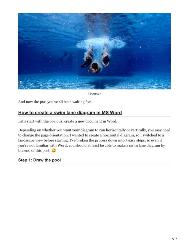 A Step-by-Step Guide to Creating an Effective Swim Lane Diagram | PDF ...