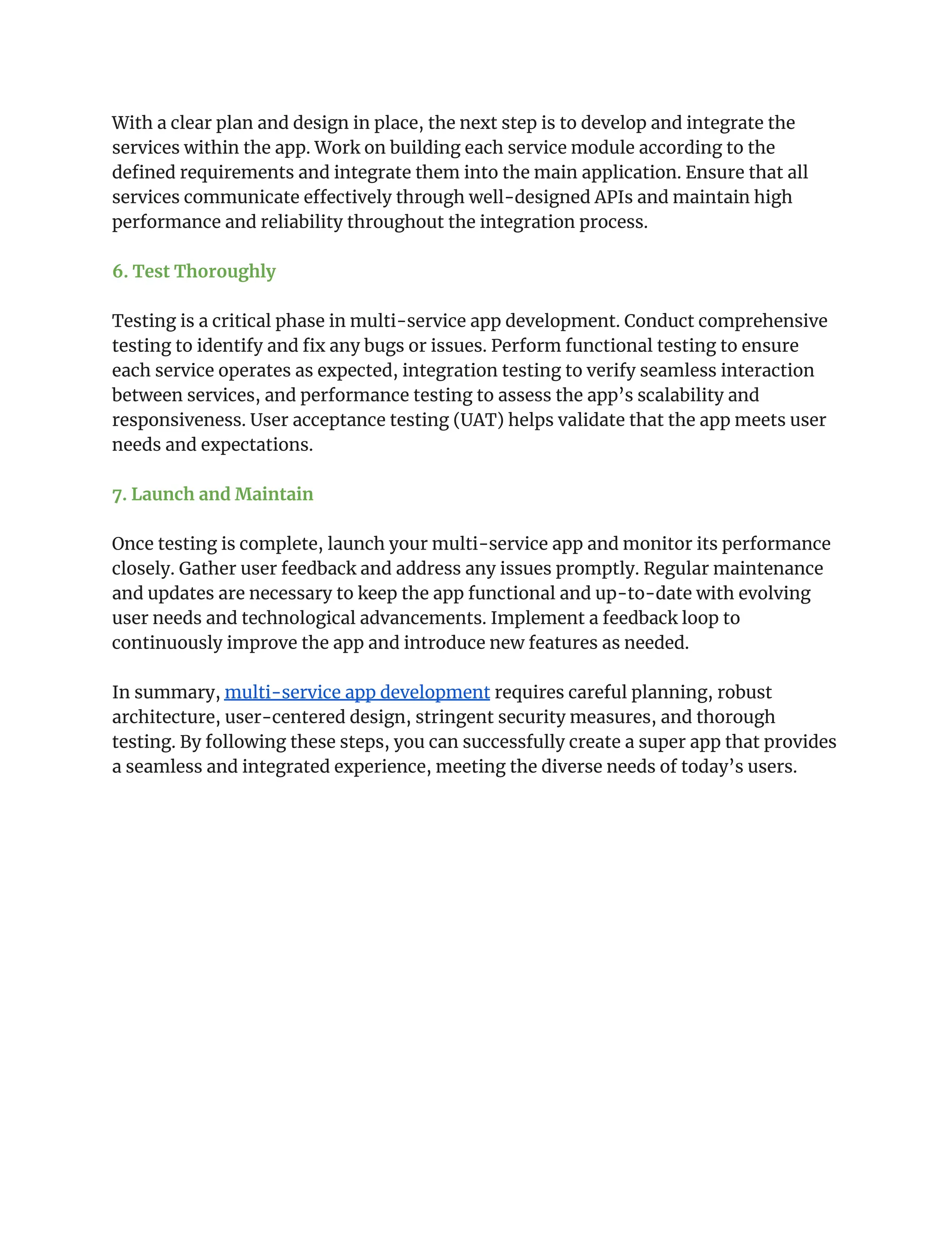A Step-by-Step Guide to Multi-Service App Development | PDF