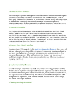 A Step-by-Step Guide to Multi-Service App Development | PDF