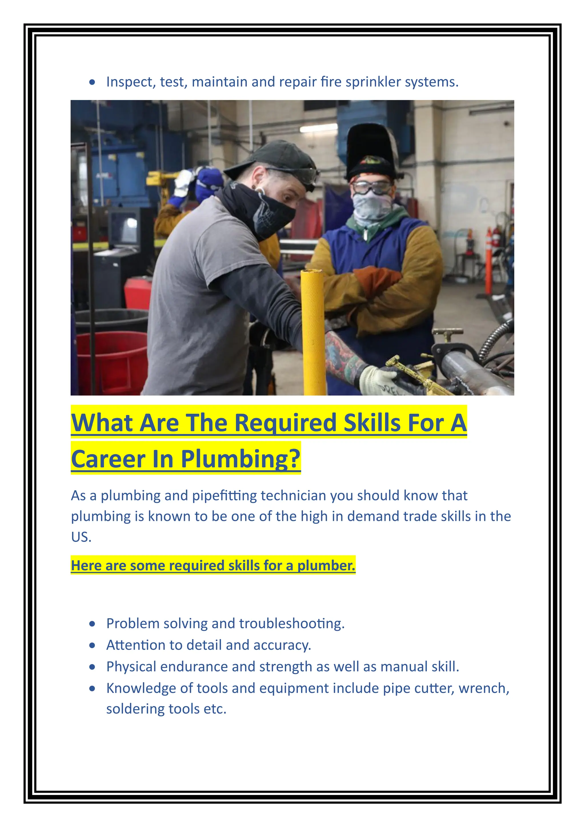 A Step-By-Step Guide To Starting A Successful Career In Plumbing | PDF