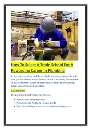 A Step-By-Step Guide To Starting A Successful Career In Plumbing | PDF
