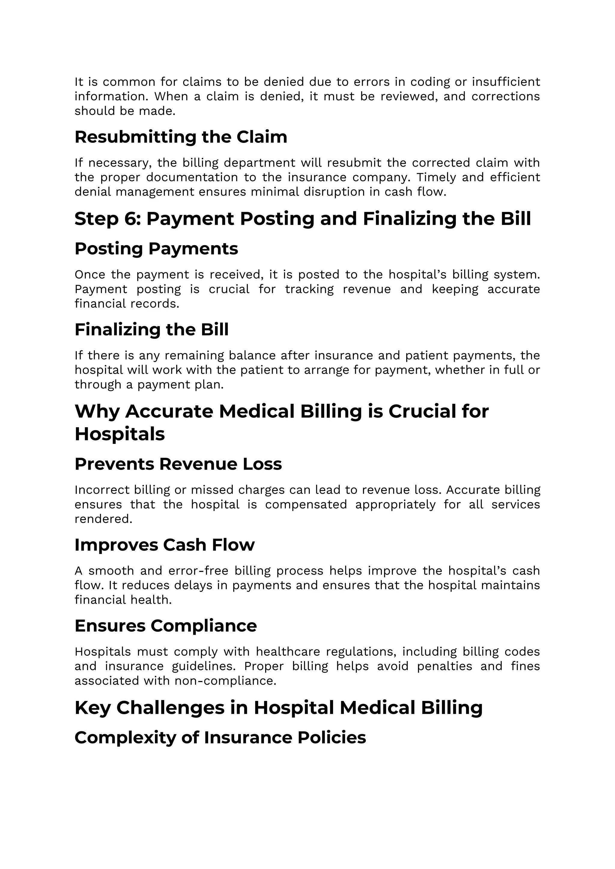 A Step-by-Step Hospital Medical Billing Guide | PDF
