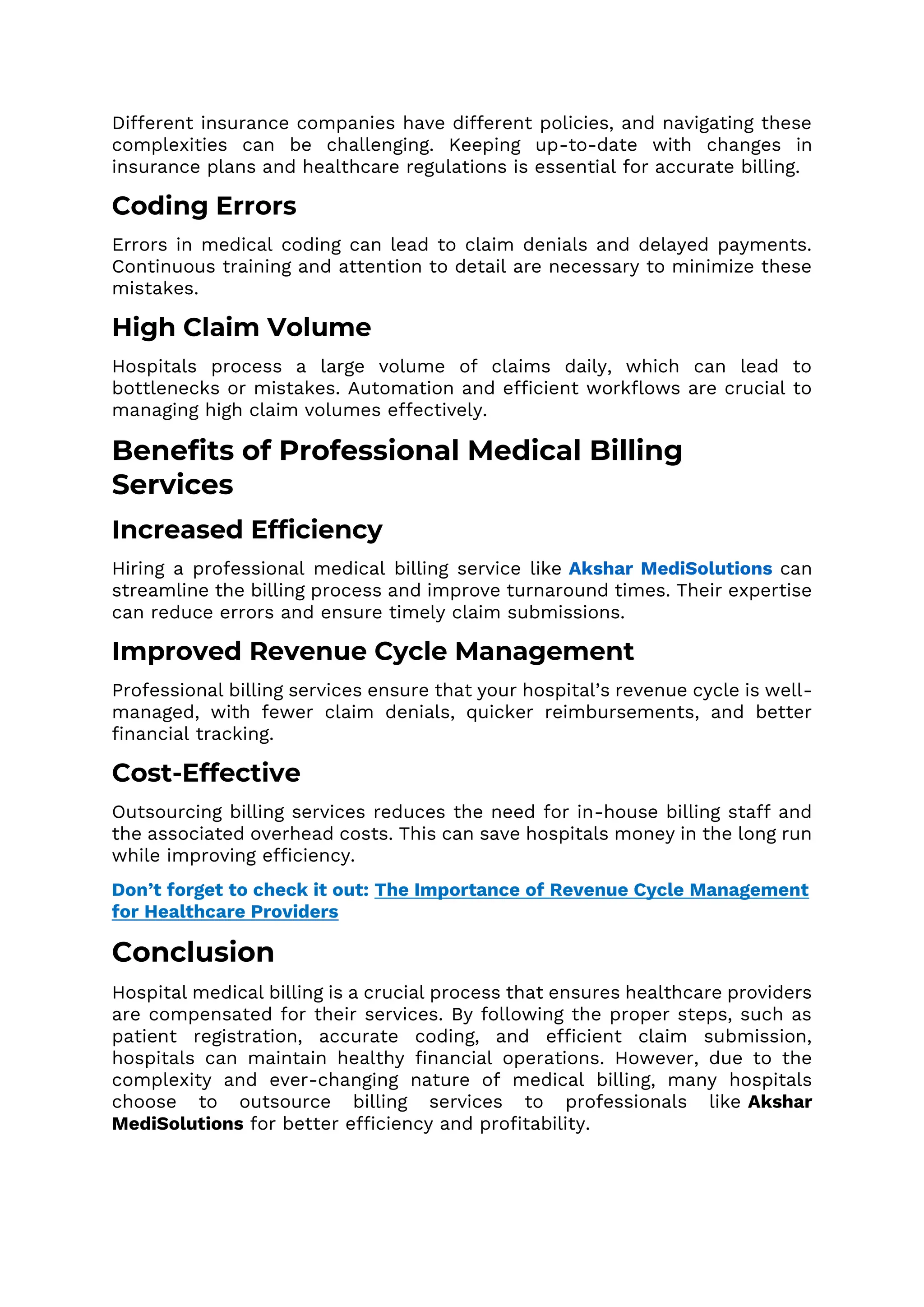 A Step-by-Step Hospital Medical Billing Guide | PDF