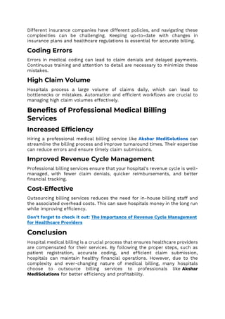 A Step-by-Step Hospital Medical Billing Guide | PDF