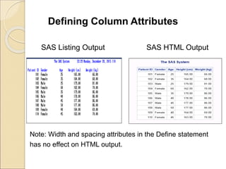 A Step-By-Step Introduction to SAS Report Procedure | PPT