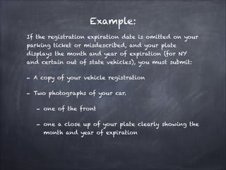 A step-by-step guide to fighting NYC parking tickets | PPT