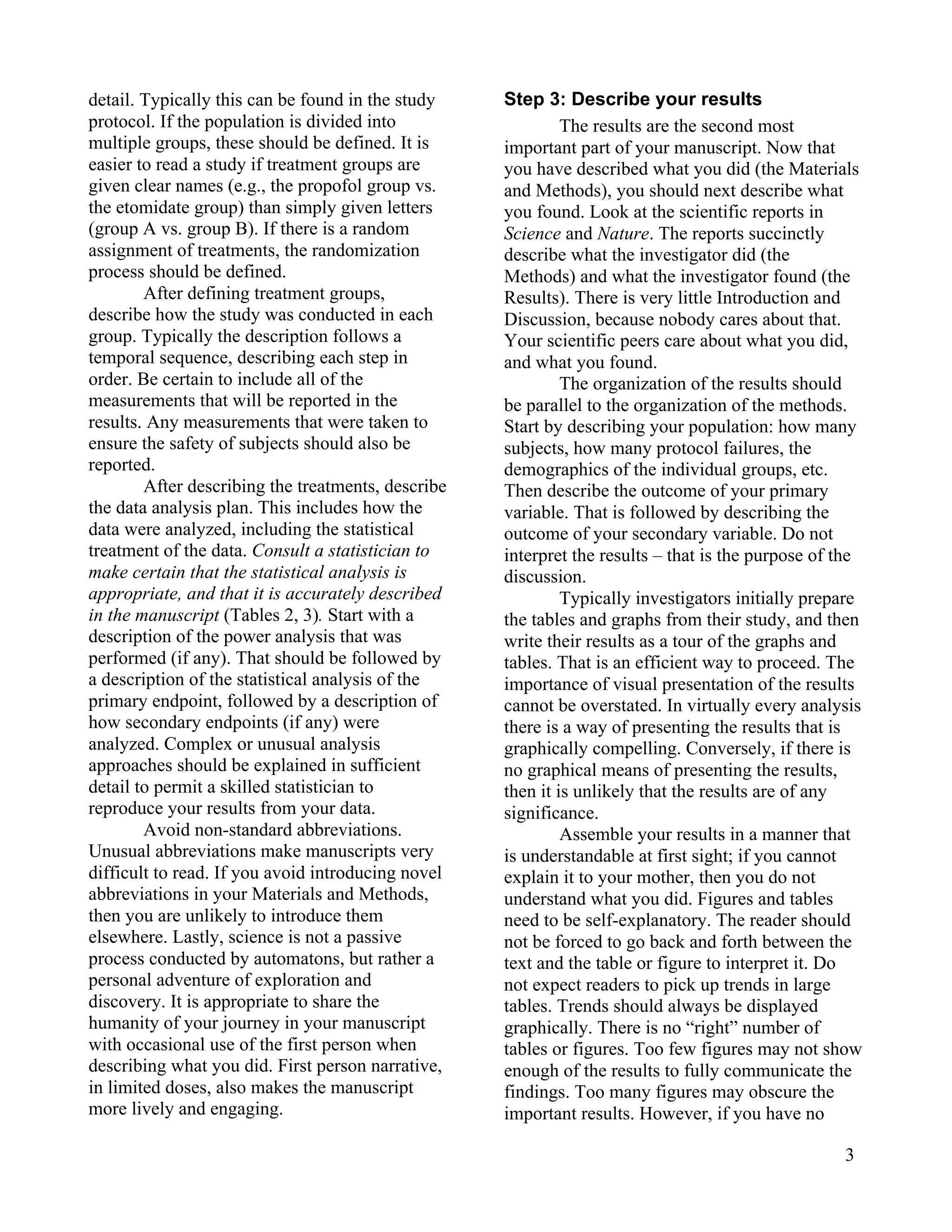 A step by step guide to writing a scientific manuscript | PDF