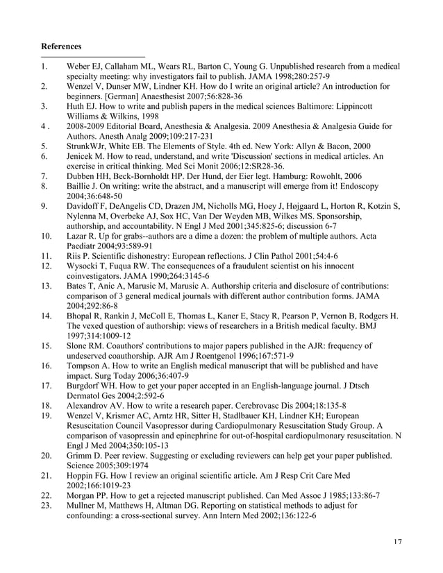 A step by step guide to writing a scientific manuscript | PDF