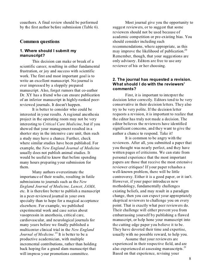 A Step By Step Guide To Writing A Scientific Manuscript