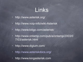 Asterisk Introduction | PPT | Computer Networking | Computing