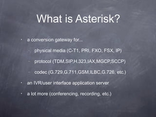 Asterisk Introduction | PPT | Computer Networking | Computing