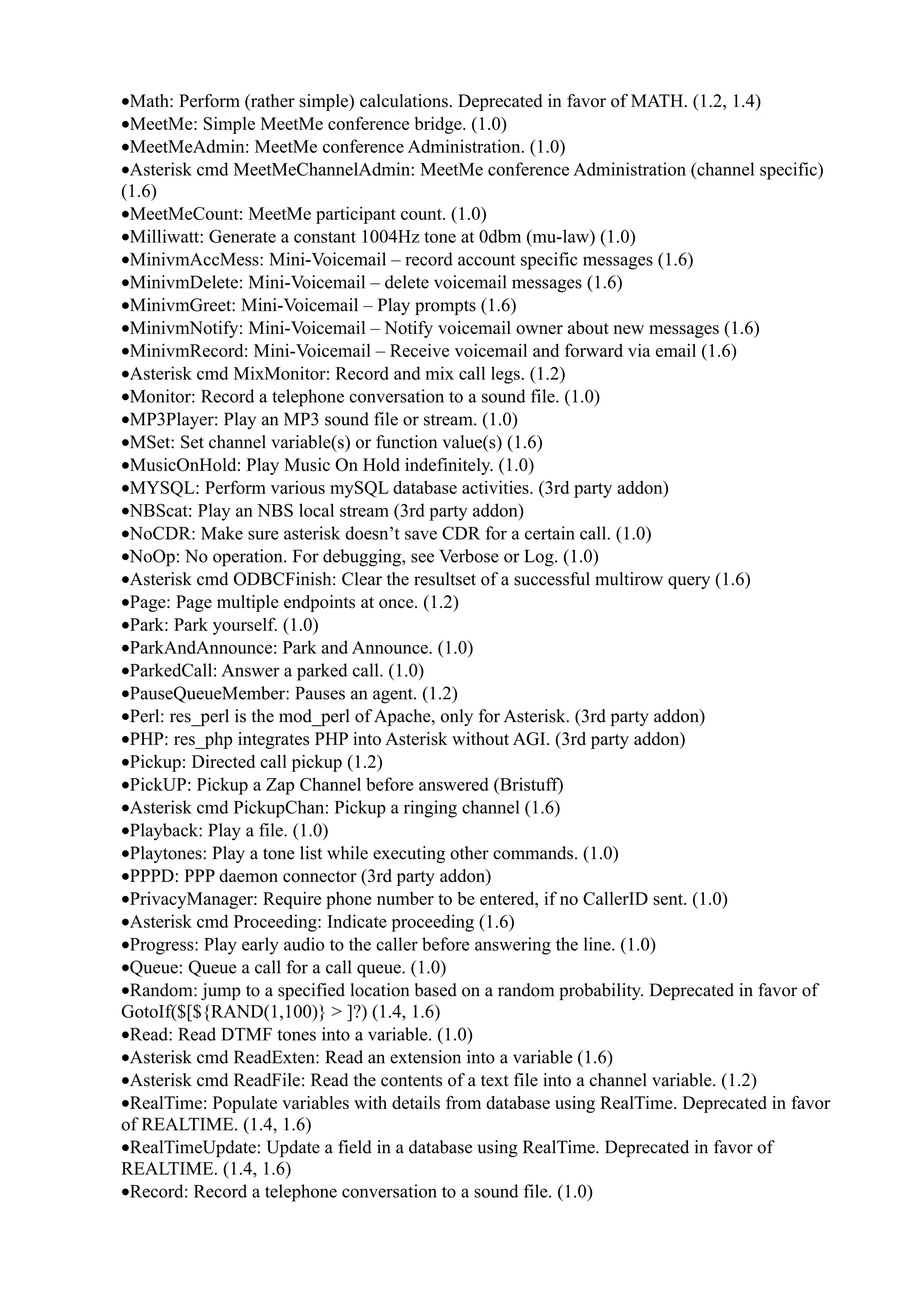Asterisk PBX Commands, Leadinspiration | PDF