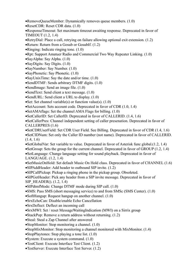 Asterisk PBX Commands, Leadinspiration | PDF
