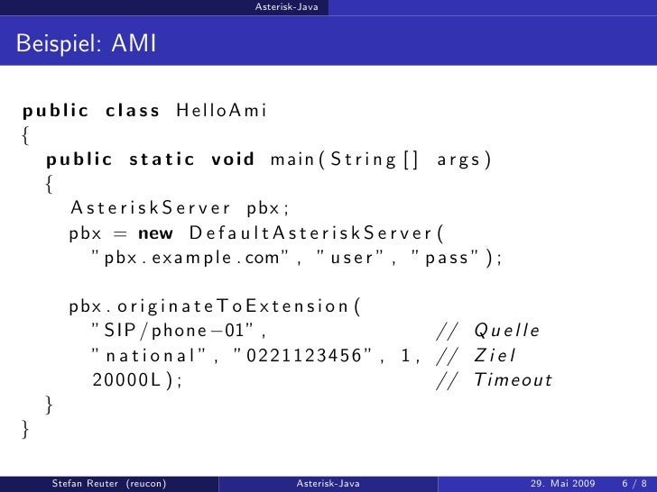 Asterisk Java At Jugc 2009 05 29 