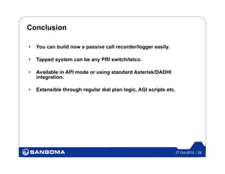 Asterisk PRI Passive Call Recording | PDF