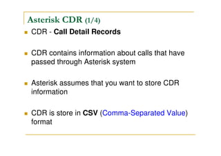 Asterisk (IP-PBX) CDR Log Rotation | PDF