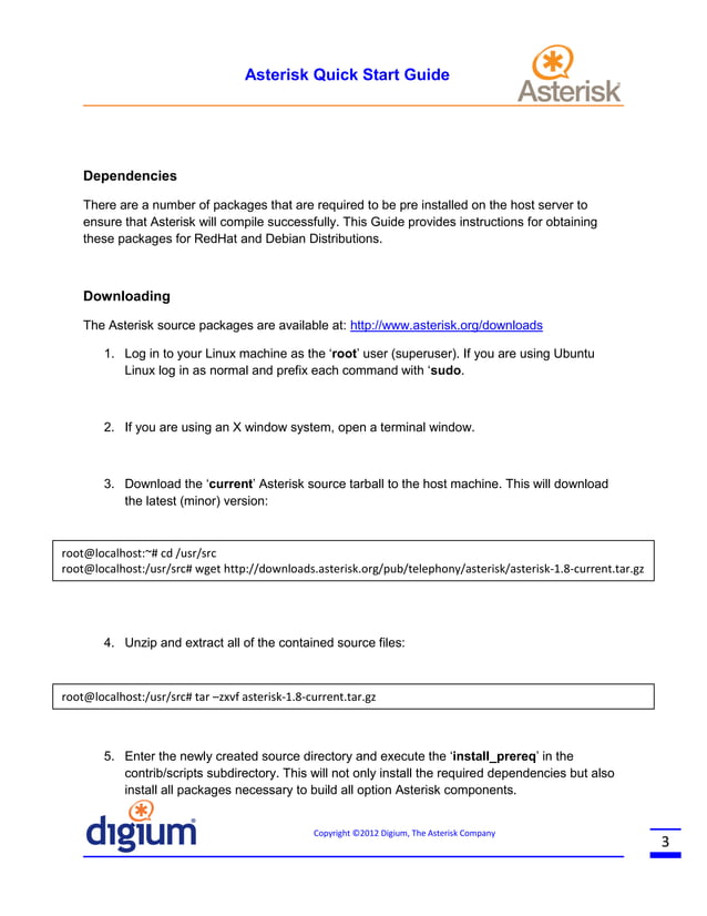 Asterisk Quick Start Guide Pdf