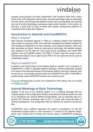 Asterisk vs. FreeSWITCH: How Are They Different? | PDF