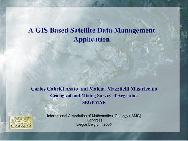 A GIS Based Satellite Data Management Application | PPT
