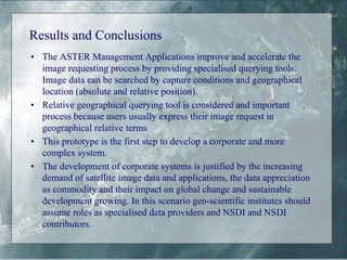 A GIS Based Satellite Data Management Application | PPT | Free Download