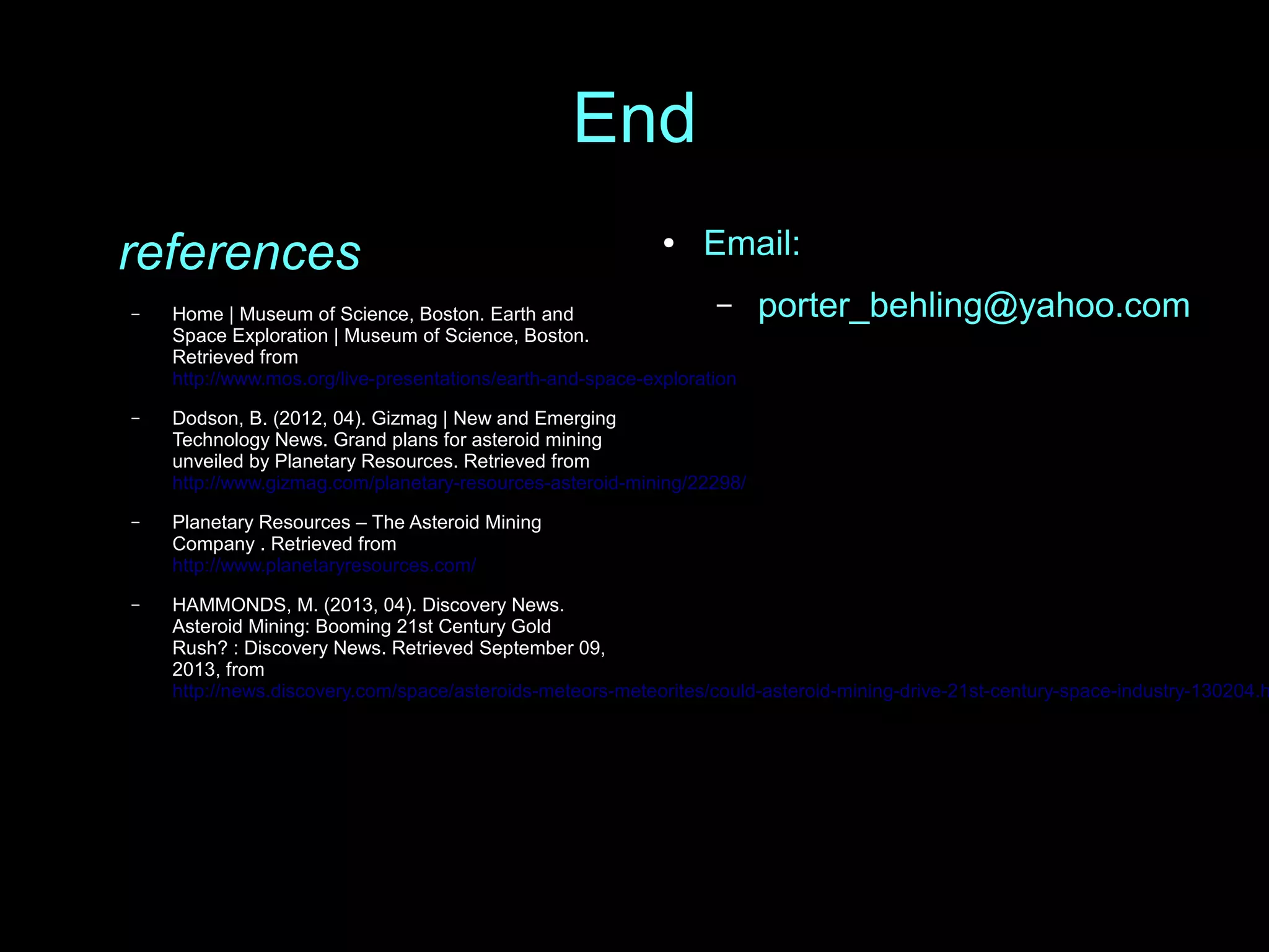 Asteroid mining (lssu) | ODP