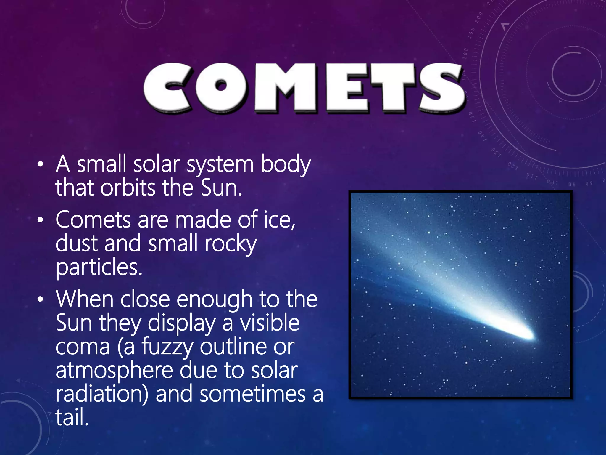 Asteroids comets and meteoroids whats the difference power point | PPT