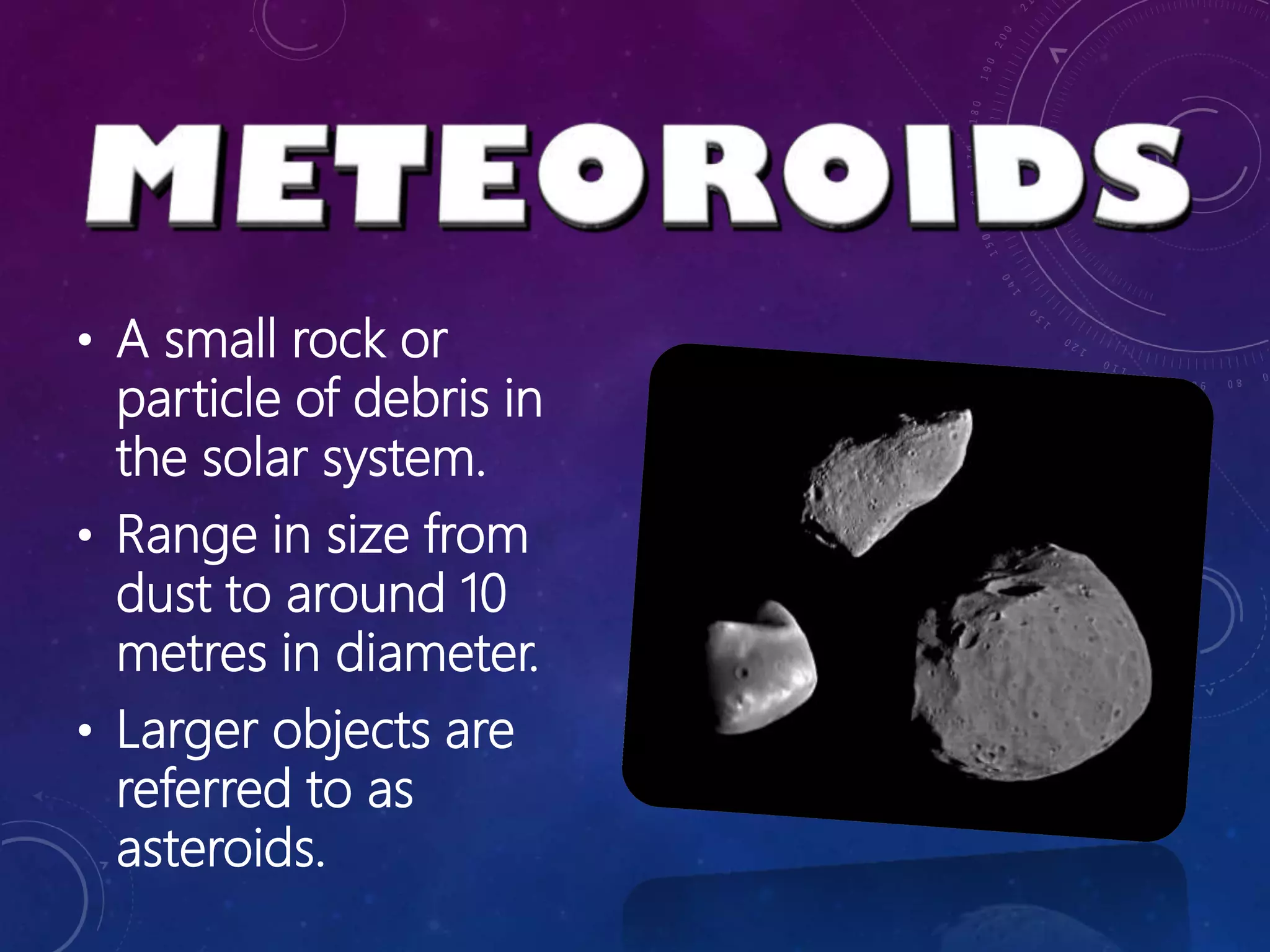 Asteroids comets and meteoroids whats the difference power point | PPT