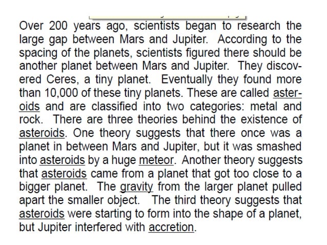 Asteroids, Comets, And Pluto (Summary) | PPTX