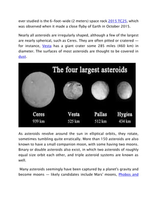 ASTEROIDSasdfghasdfgasdfh ( LECTURE).pdf | Geography | Science