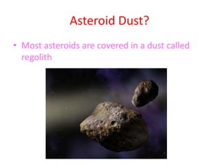 Asteroids, meteoroids and comets | PPTX