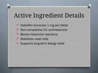 Asthafen 1 mg Tablets – Allergy and Asthma Prevention Medication | PPTX