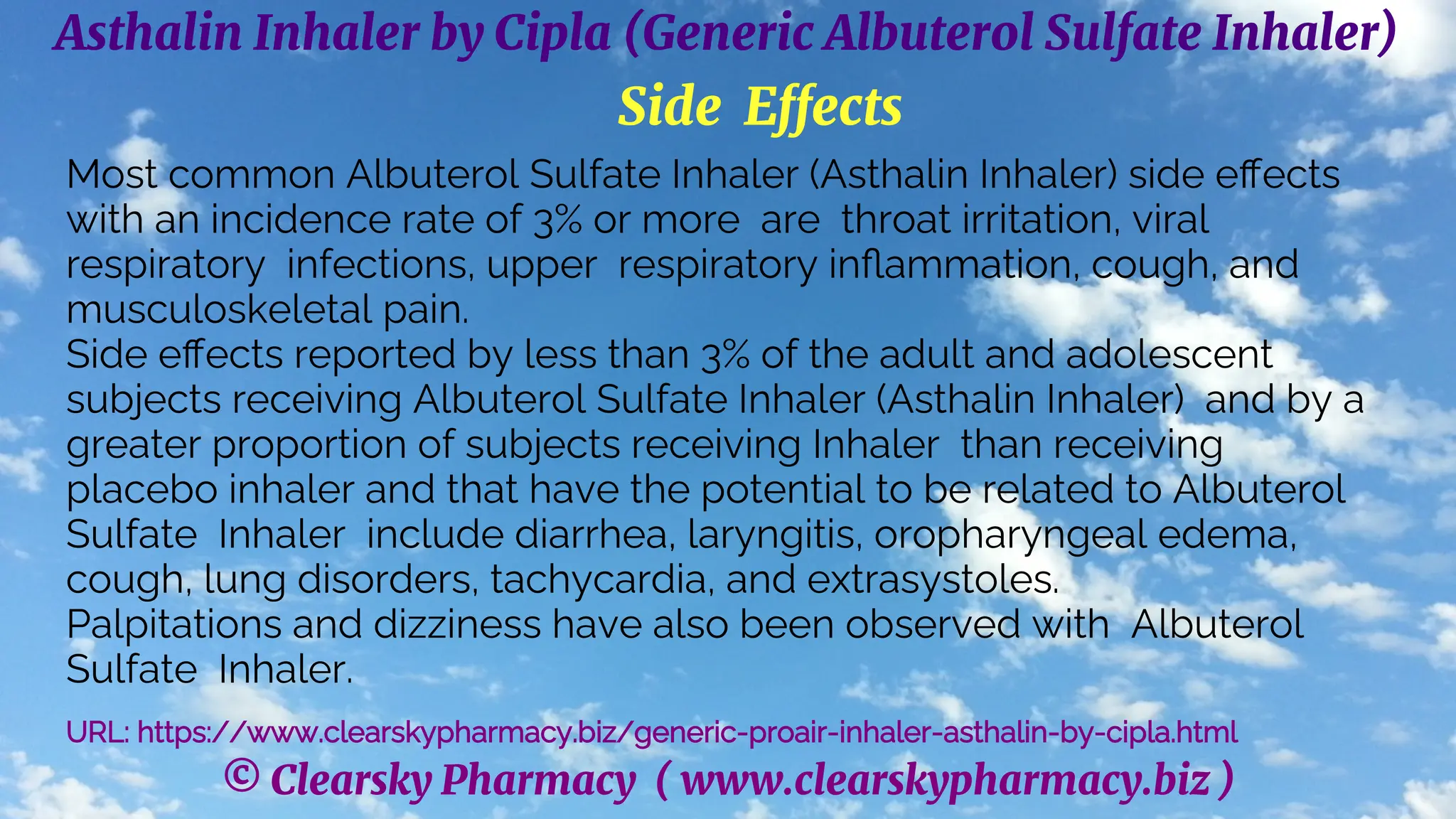 Asthalin Inhaler by Cipla (Generic Albuterol Sulfate Inhaler) | PDF