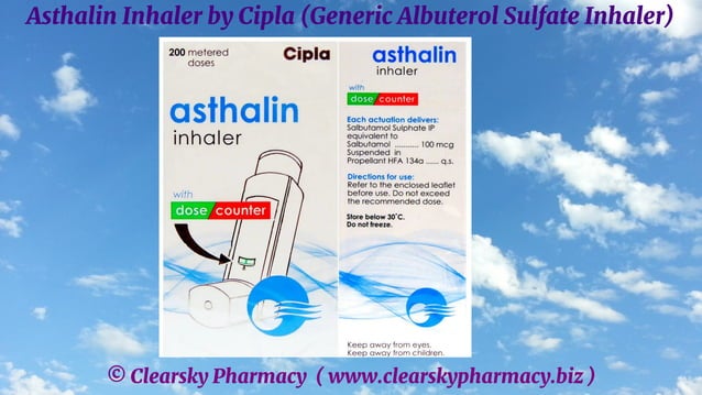 Asthalin Inhaler by Cipla (Generic Albuterol Sulfate Inhaler) | PDF ...