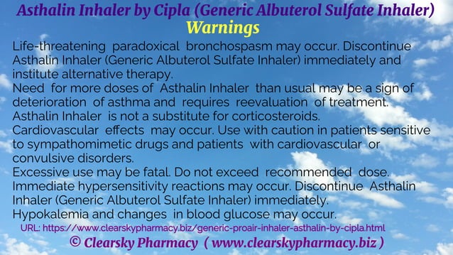 Asthalin Inhaler by Cipla (Generic Albuterol Sulfate Inhaler) | PDF ...
