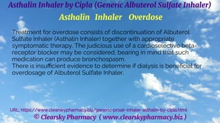 Asthalin Inhaler by Cipla (Generic Albuterol Sulfate Inhaler) | PDF