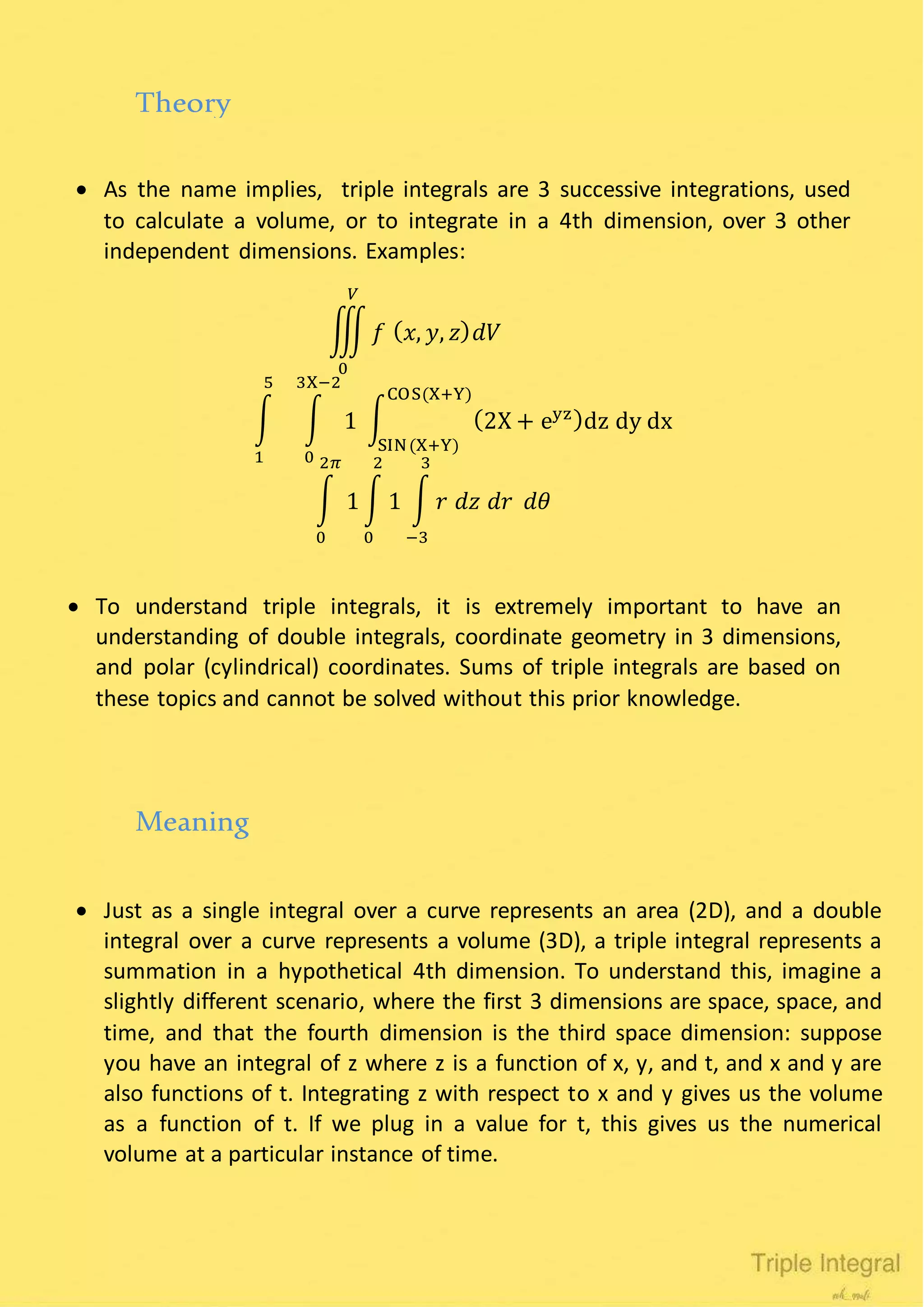Triple Integral | DOCX